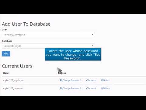 How To Change A MySQL Database Users Password In cPanel | ACTWD Knowledge Base - Global Presence ...